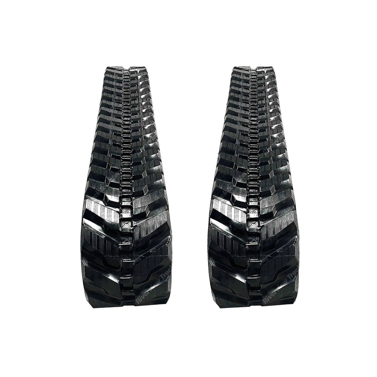 300x52.5x80 Rubber Tracks (Set of 2) D2 Tread Pattern (12" Width ...