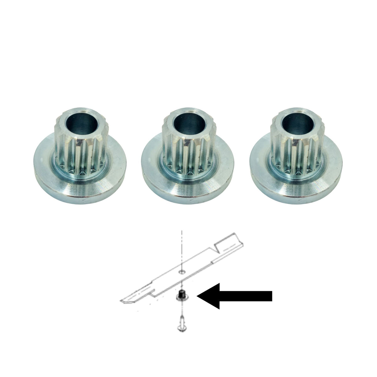 (3-Pack) Exmark Blade Bushing For 15/16" Dia. C.H. (P/N 103-3037 ...