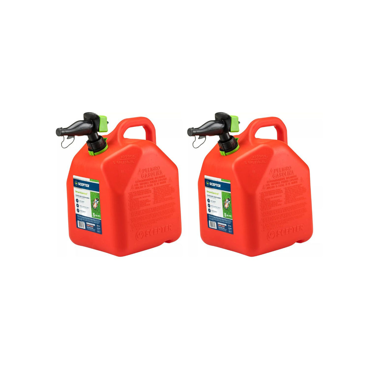 5-Gallon Gas Can 2-Pack (Scepter SmartControl FR1G501) – iGoPro Lawn Supply