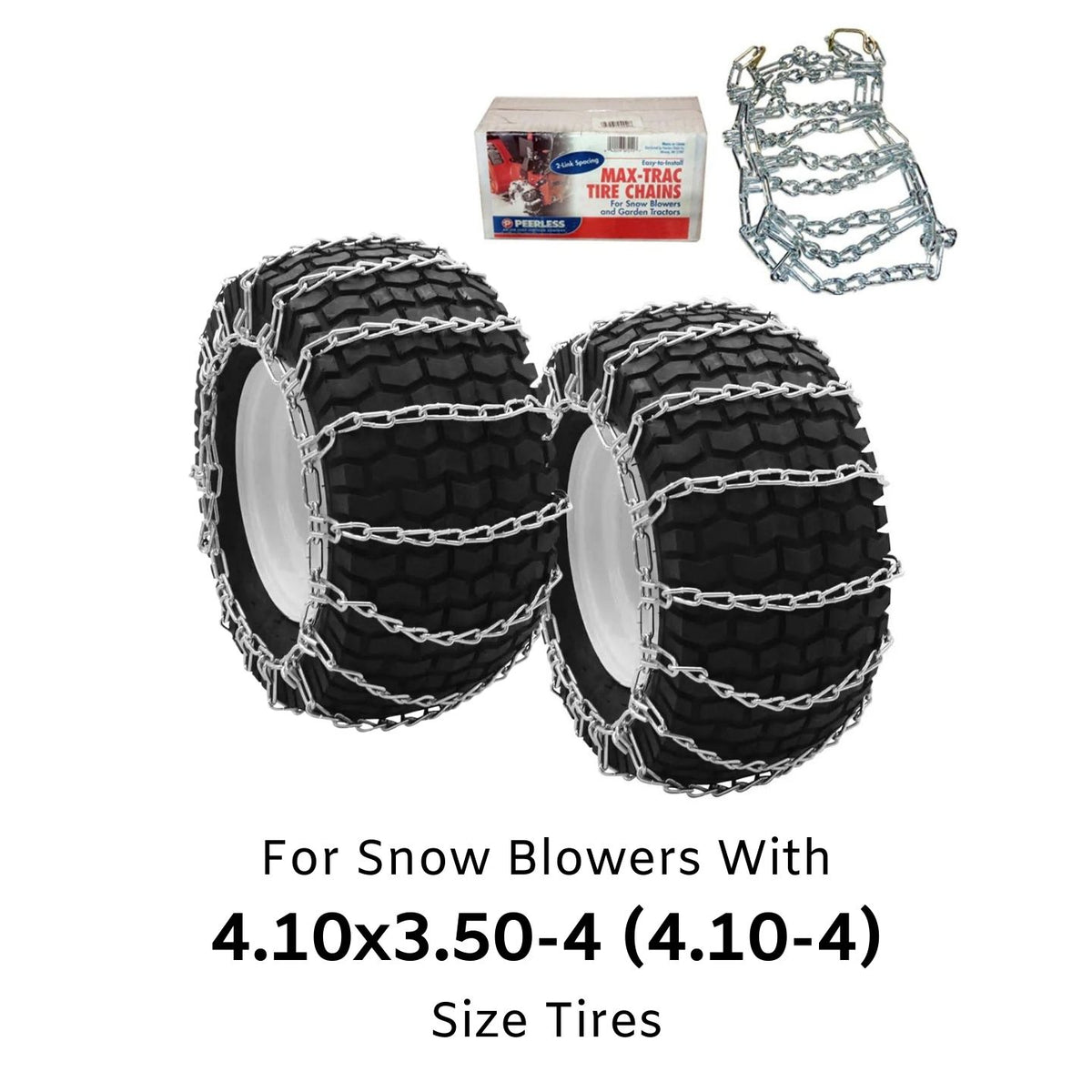 Tire Chains For 4.10x3.50-4 Size Tire For Sale Online – iGoPro Lawn Supply