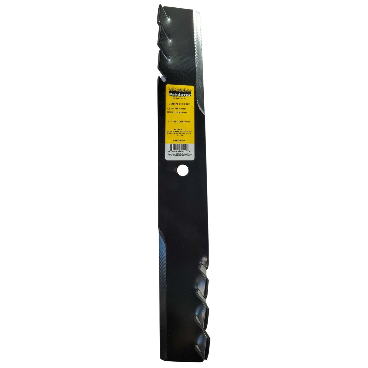 52"/36" Deck Predator Blade Marbain Steel (18" Long x 5/8" Hole ...