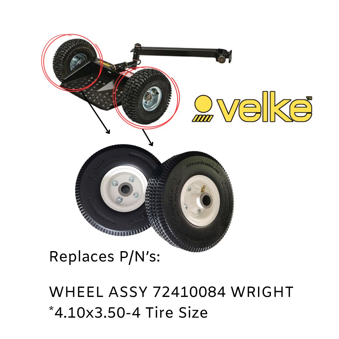 Velke Flat-Free Wheel & Tire Set with 4.10x3.50-4 Tires P/N 72410084 ...