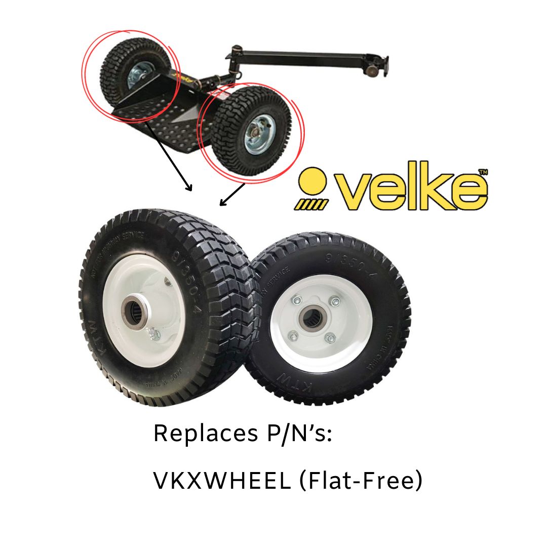 Velke Flat-Free Wheel & Tire Set with 9x3.50-4 Tires P/N VKXWHEEL ...