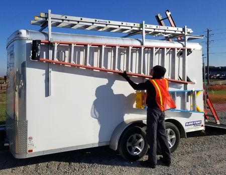 Enclosed Trailer Ladder Rack Roof and Side Mount System With Edge Guar ...
