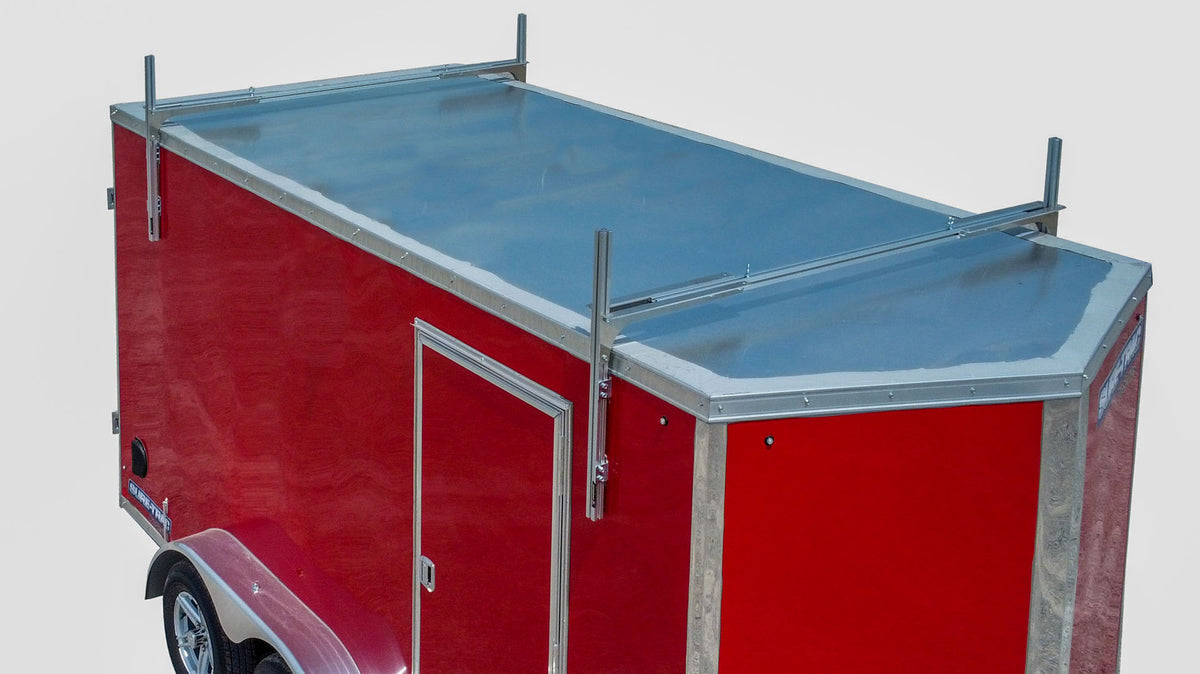 Rooftop Rack For Enclosed Trailers Holds 1,000 Pounds of Ladders, etc ...