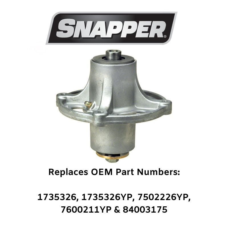 Snapper Spindle Assembly 84003175 (7600211YP & 7502226YP) – iGoPro Lawn ...